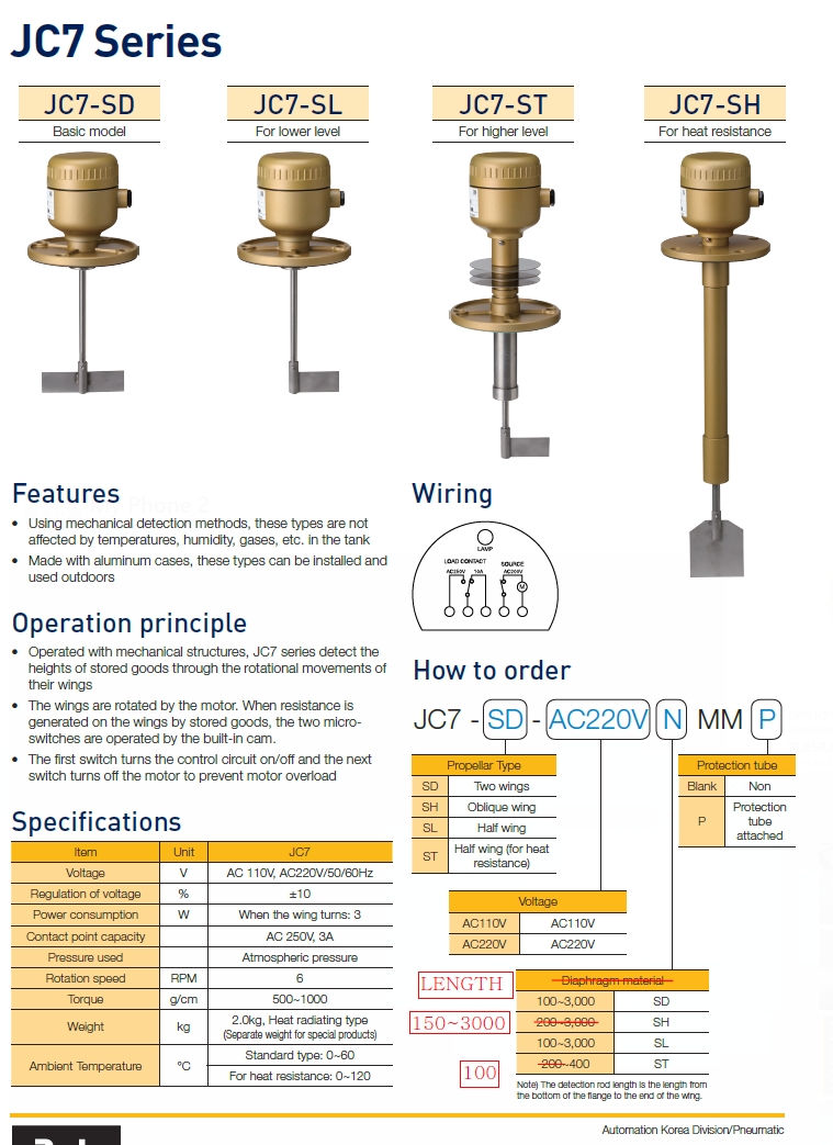 Vì sao nên lựa chọn cảm biến báo mức JC7-SD Parker
